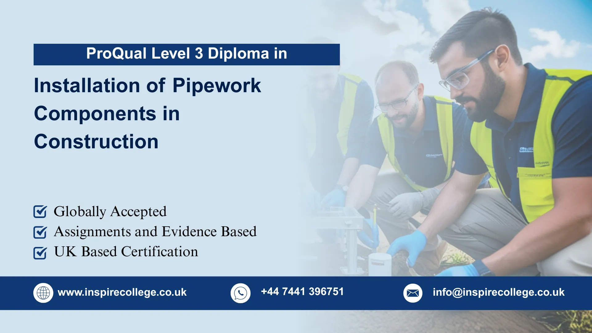 ProQual Level 3 Diploma in the Installation of Pipework Components in ...