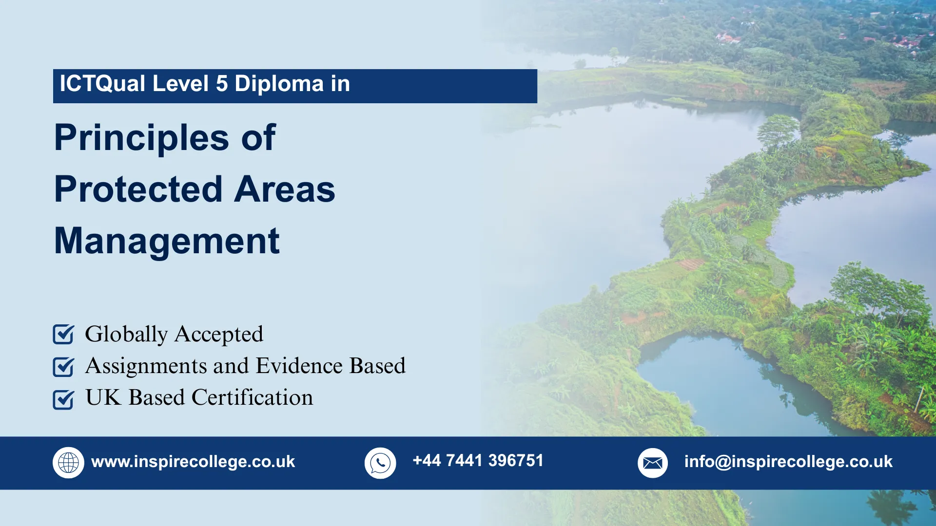 ICTQual Level 5 Diploma in Principles of Protected Areas Management