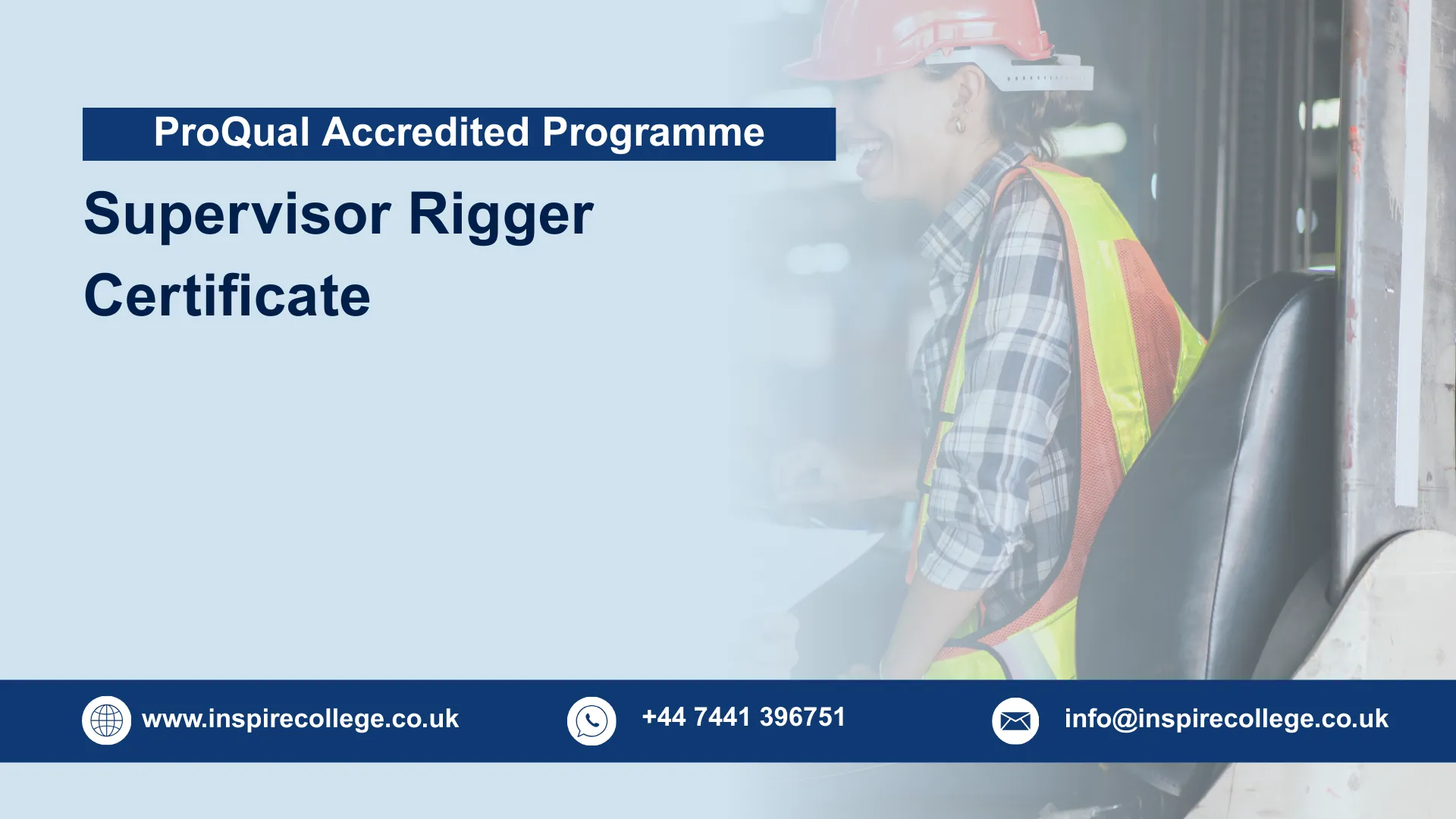 ProQual Accredited Supervisor Rigger Certificate