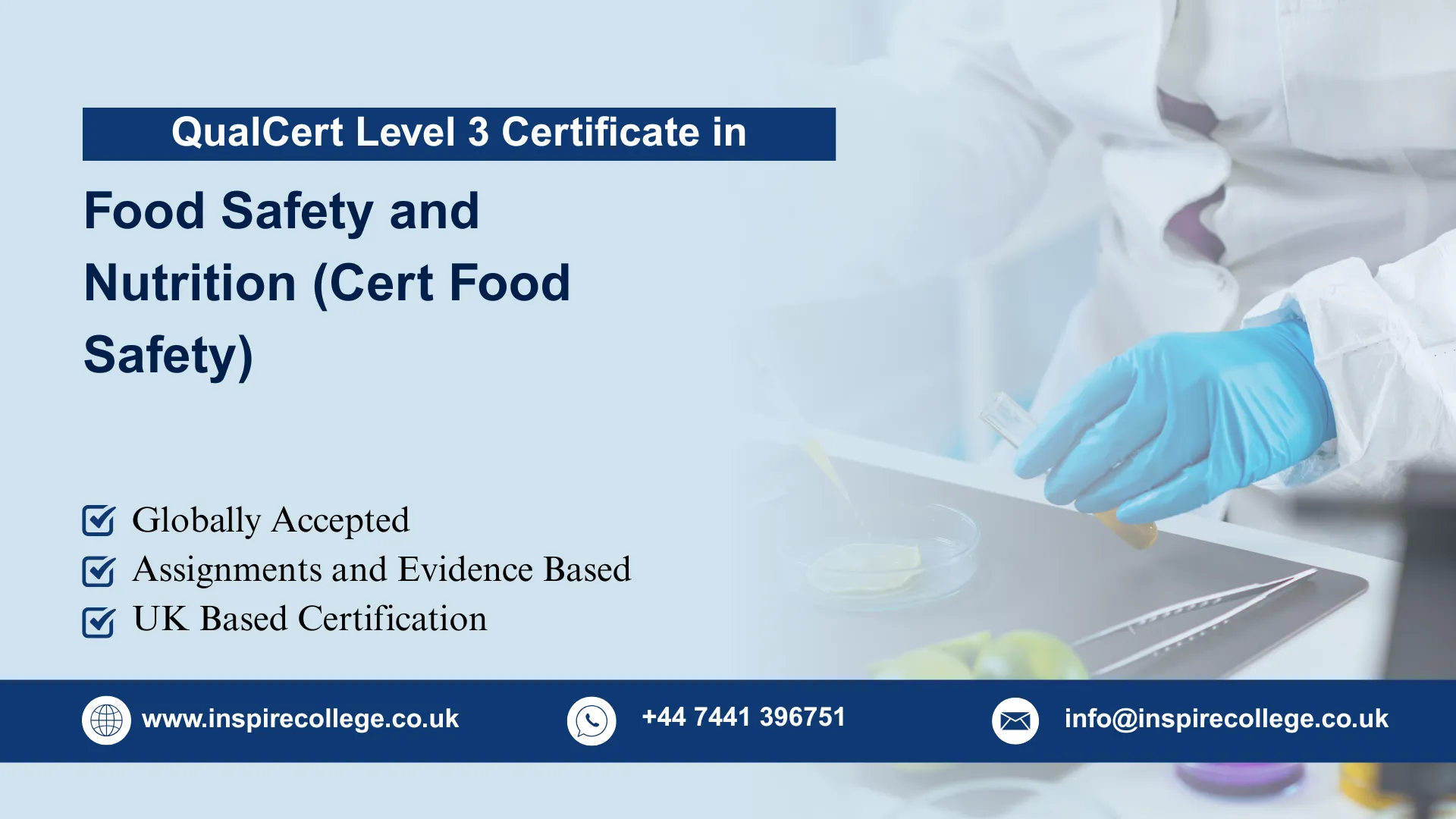 QualCert Level 3 Certificate in Food Safety and Nutrition (Cert Food ...