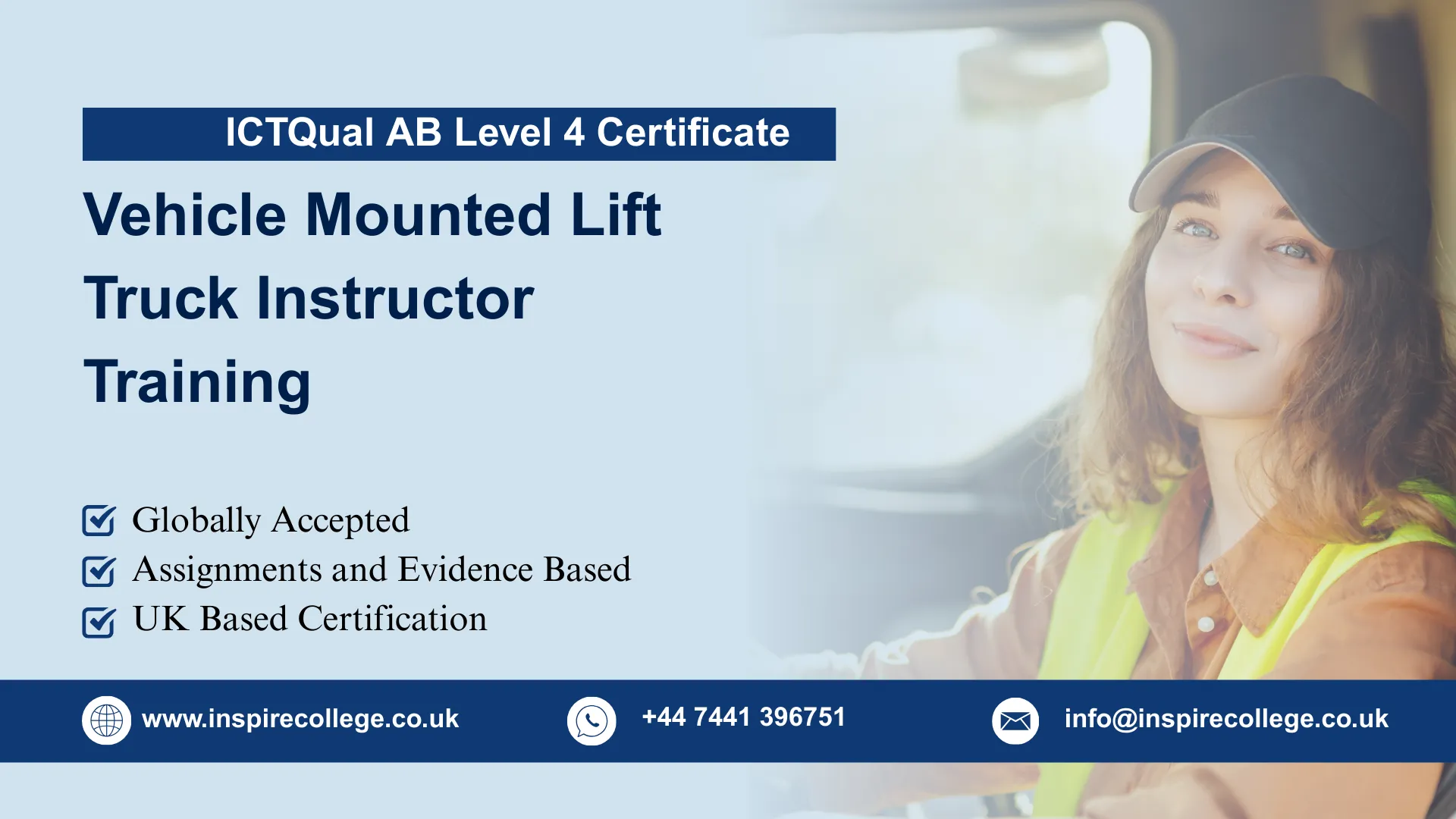 ICTQual AB Level 4 Certificate Vehicle Mounted Lift Truck Instructor ...