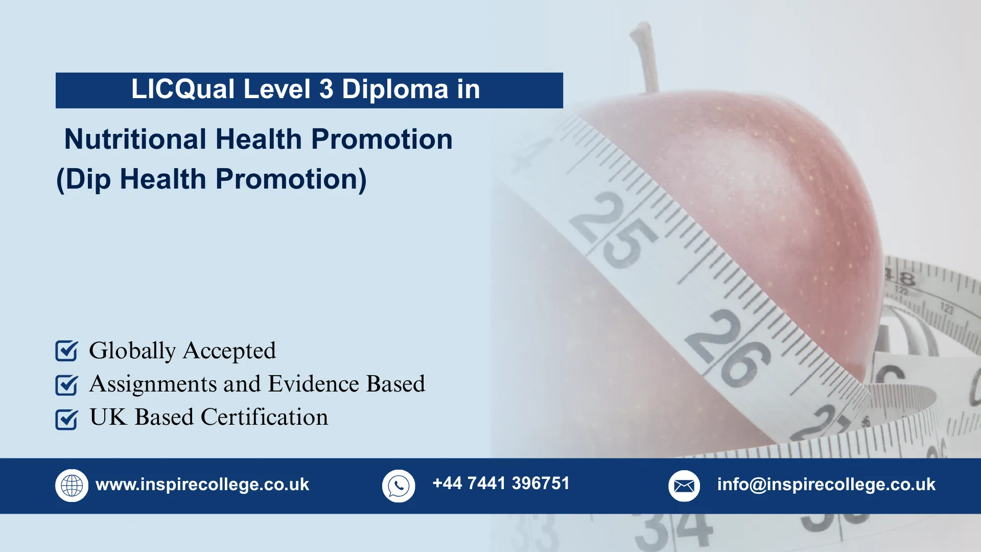LICQual Level 3 Diploma in Nutritional Health Promotion (Dip Health ...